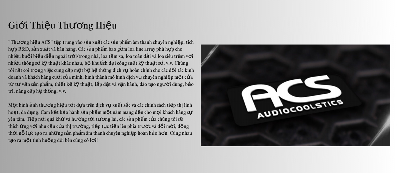 ACS AUDIO | Nhà Phân Phối Thiết Bị Âm Thanh Hàng Đầu Việt Nam